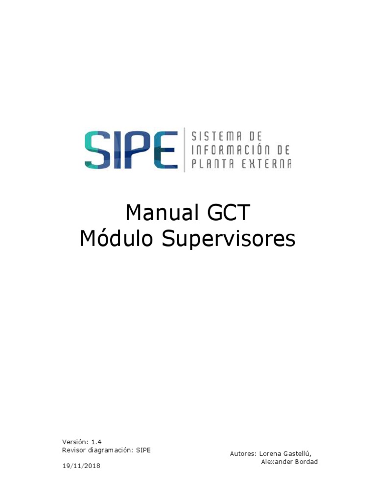 Manual - GCT - Modulo 1 - Supervisores | PDF | Informática