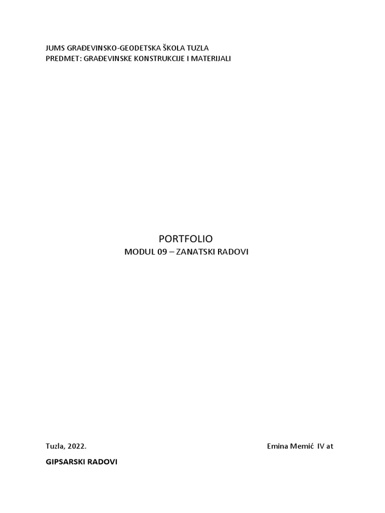 Zanatski Radovi - Portfolio1 | PDF