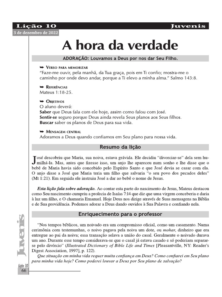 Lição Juvenis | PDF