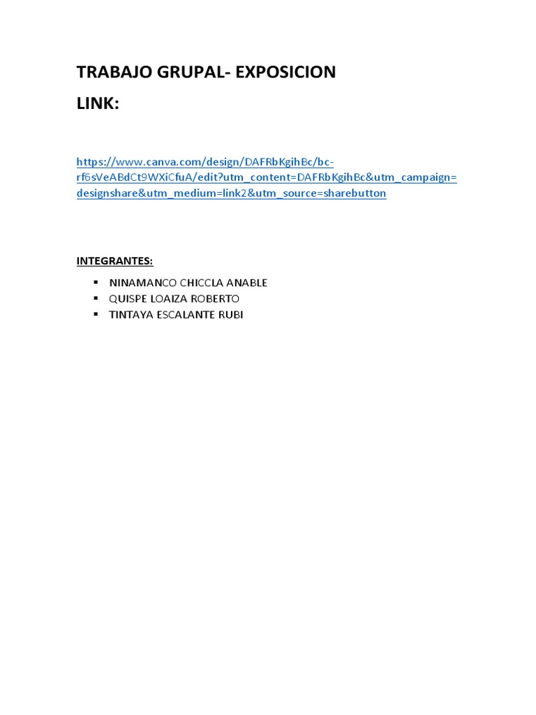 Trabajo Final-Exposicion Grupal | PDF