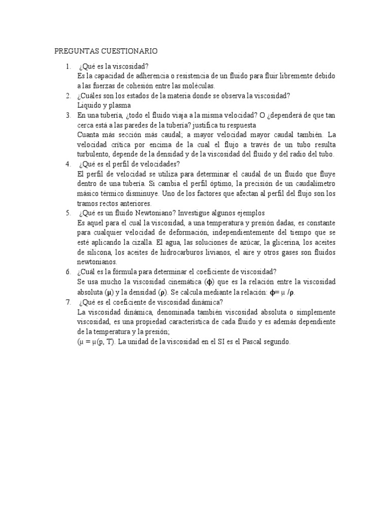 Viscosidad: Conceptos y Métodos de Medición | PDF | Viscosidad | Líquidos
