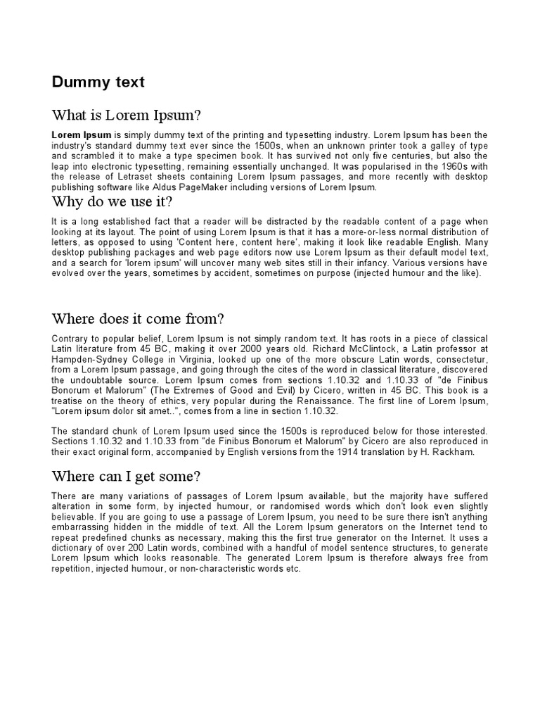 Dummy Text | PDF | Printing | Text