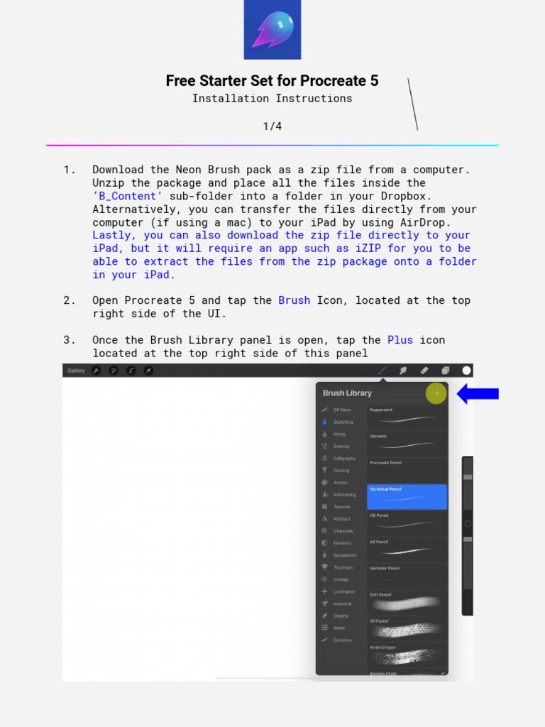 Gp Procreate Free Starter Installation Instructions Pdf
