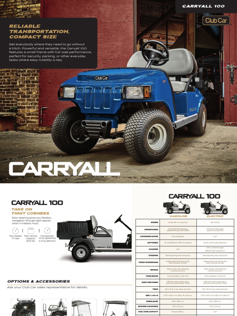 COMM0044 - Carryall 100 Brochure LR | PDF | Horsepower | Steering