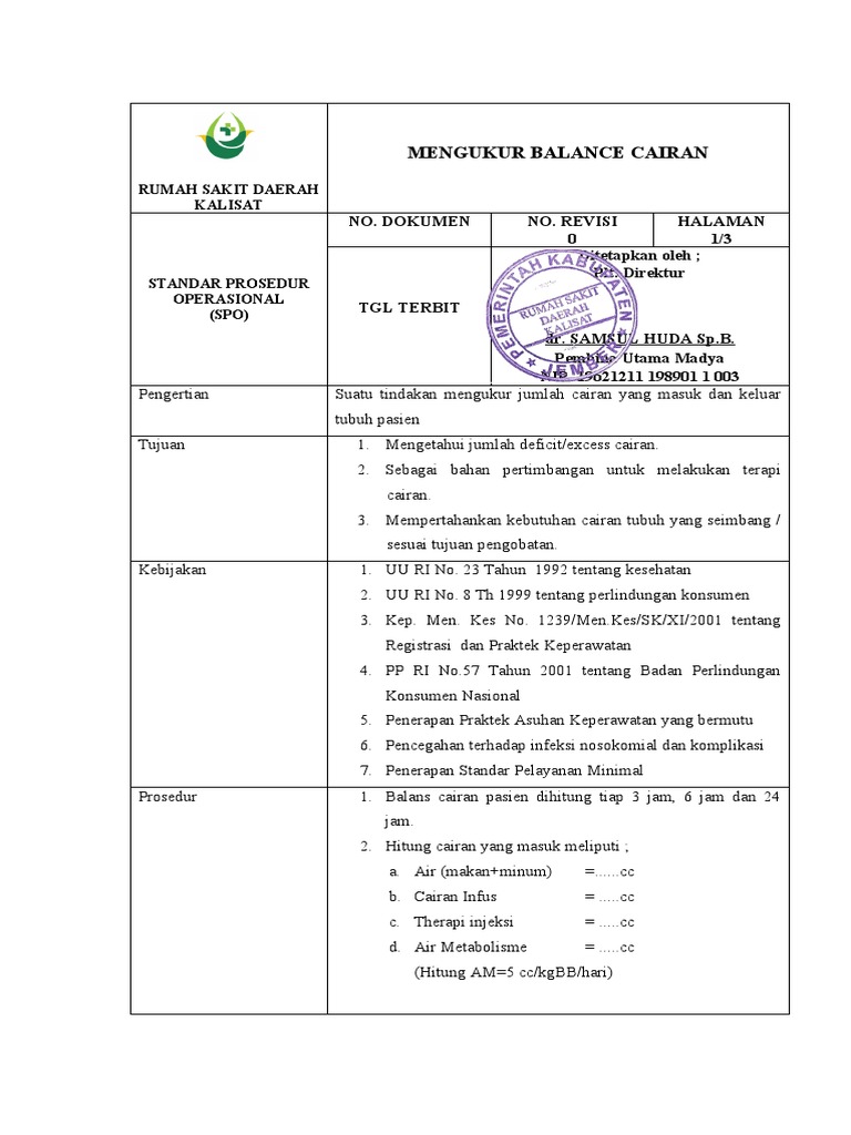 Measuring Fluid Balance | PDF