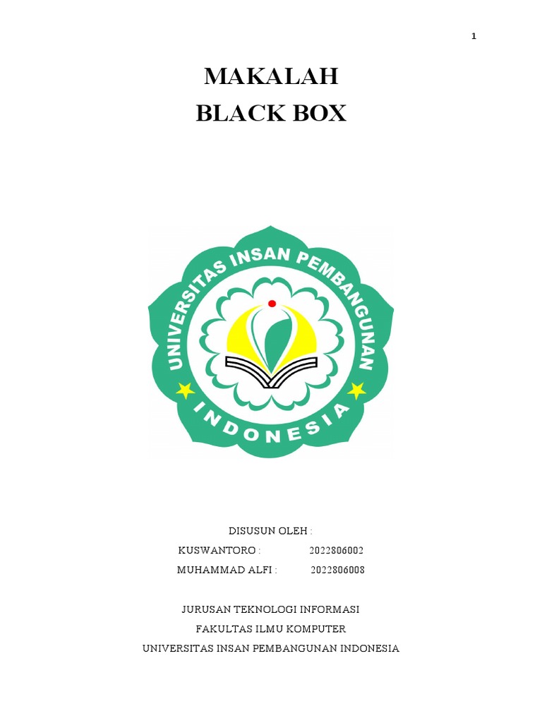 Makalah Black Box | PDF | Sejarah | Dewasa Muda