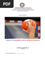 Basic Skills in Handball | PDF | Sports | Games Of Physical Skill