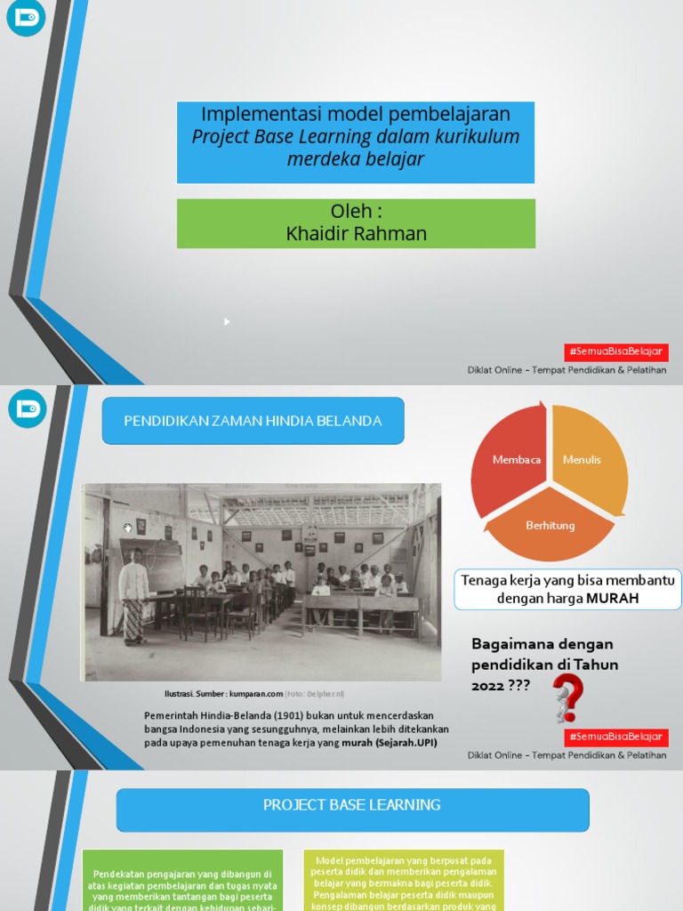 DAY 5 Implementasi Model Pembelajaran Project Base Learning Dalam Kurikulum Merdeka Belajar | PDF