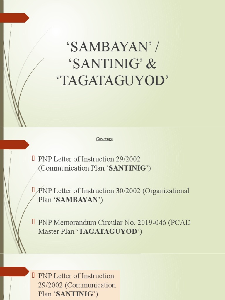Sambayan Santinig Tagataguyod Lecture | PDF | Communication | Information