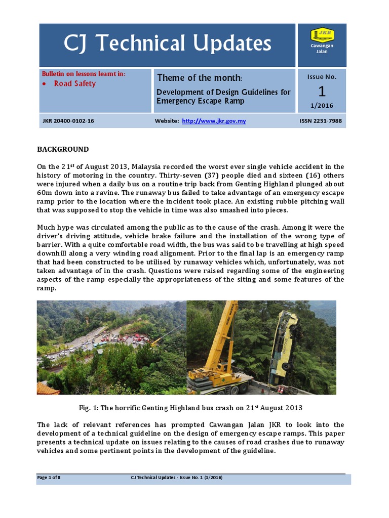 Road Safety: Emergency Ramp Design | PDF | Road | Vehicles