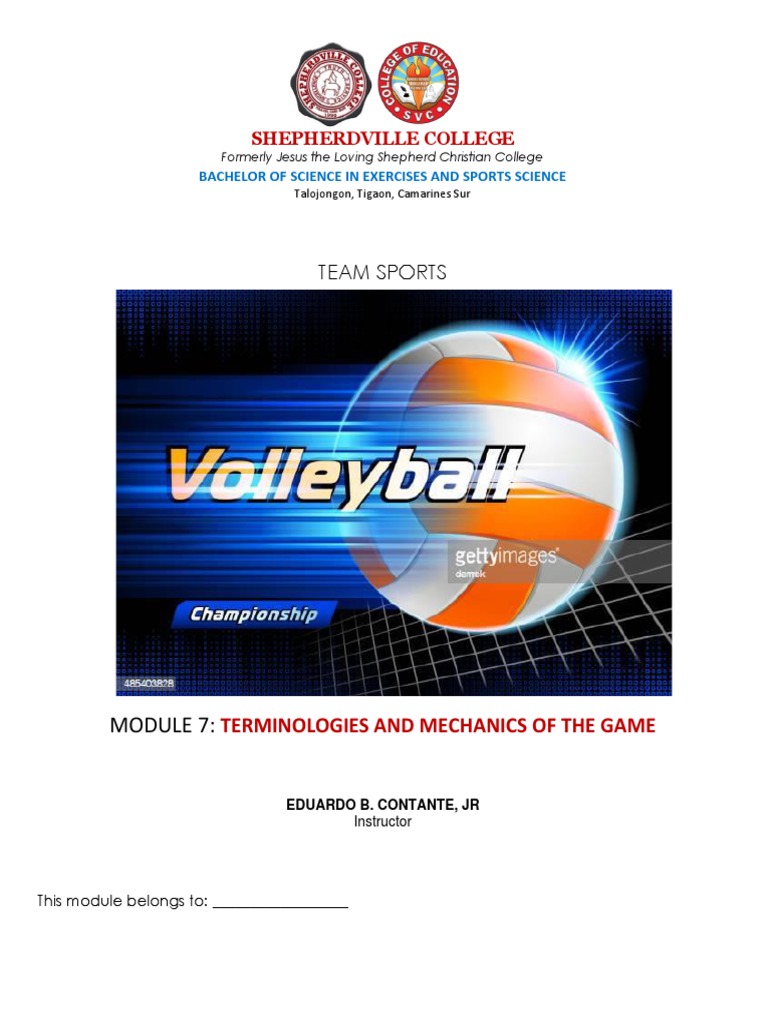 Module 7 Teamsports Bsess 3o Student | PDF | Volleyball | Ball Games