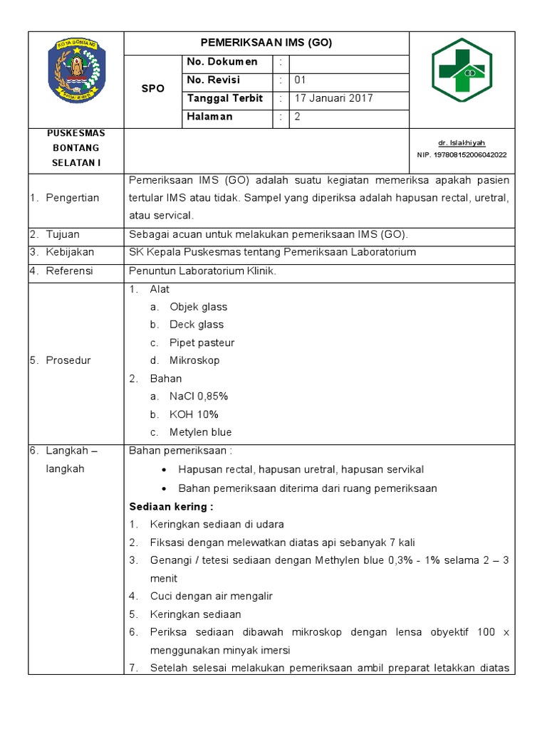 21 Pemeriksaan Ims | PDF