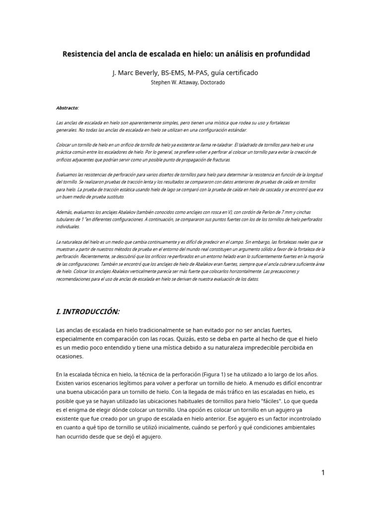 Estudio de Abalakov - En.es | PDF | Tornillo | Fractura