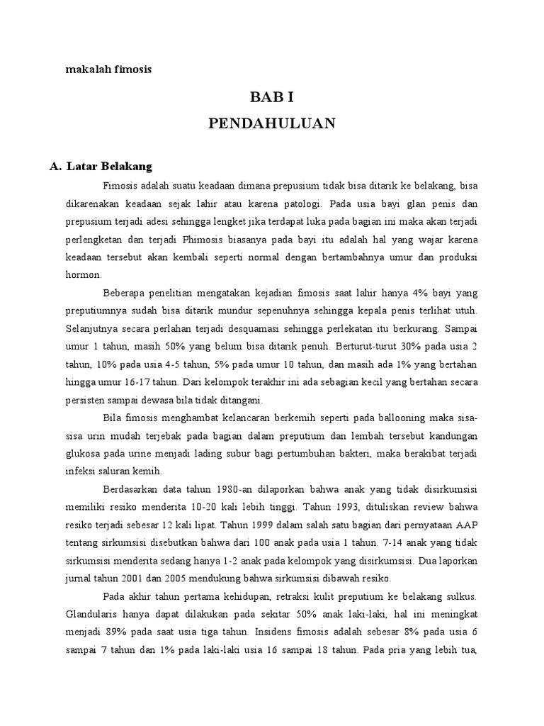Fimosis: Penyebab, Gejala, dan Penanganan | PDF | Kesehatan Holistik ...