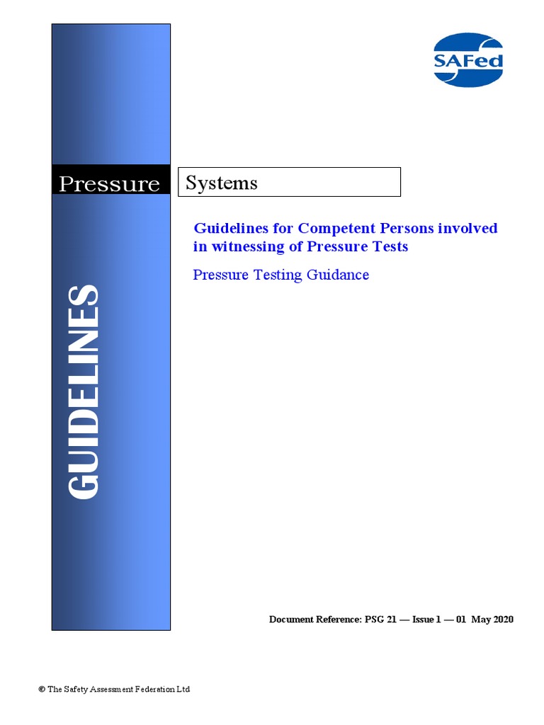 PSG21-2020 Guidelines For Competent Persons Involved in Witnessing of ...