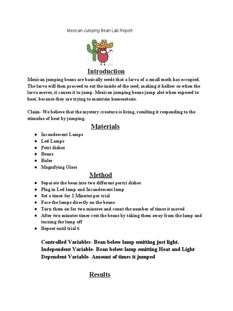 Mexican Jumping Beans Experiment Analysis | PDF | Qualitative Research ...