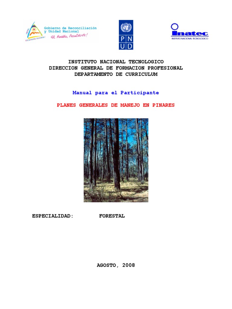 Planes De Manejo En Bosques De Pino Pdf Los Bosques Arboles 2517