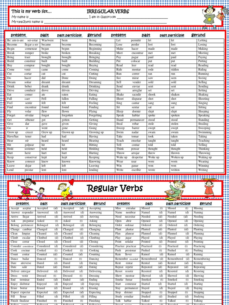 Lista de Verbos | PDF