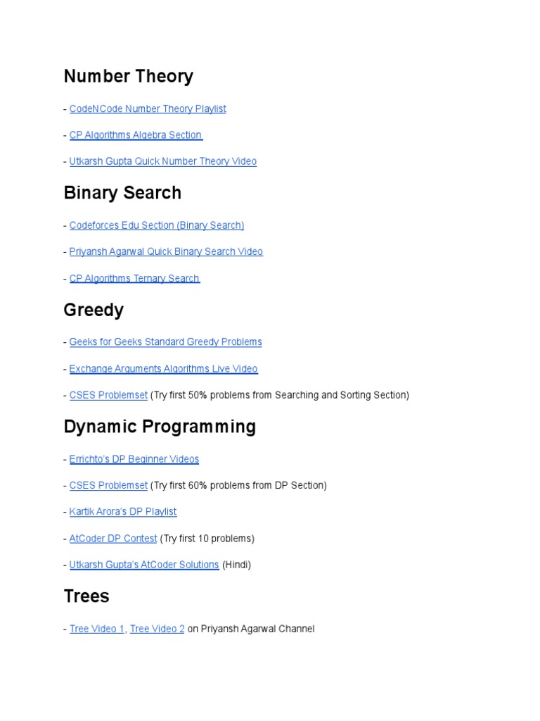 Topics You Must Master To Reach Expert On Codeforces | PDF Topics You Must Master To Reach Expert On Codeforces | PDF