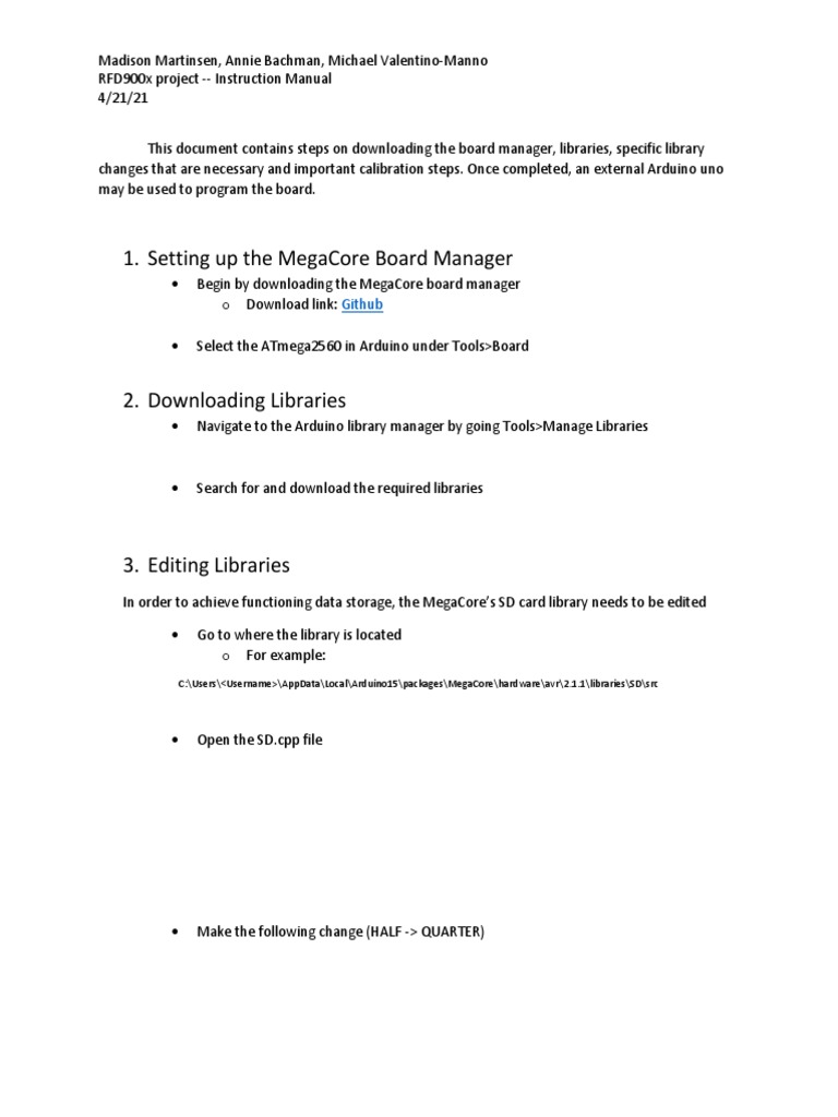 RFD900 Instruction Manual | PDF