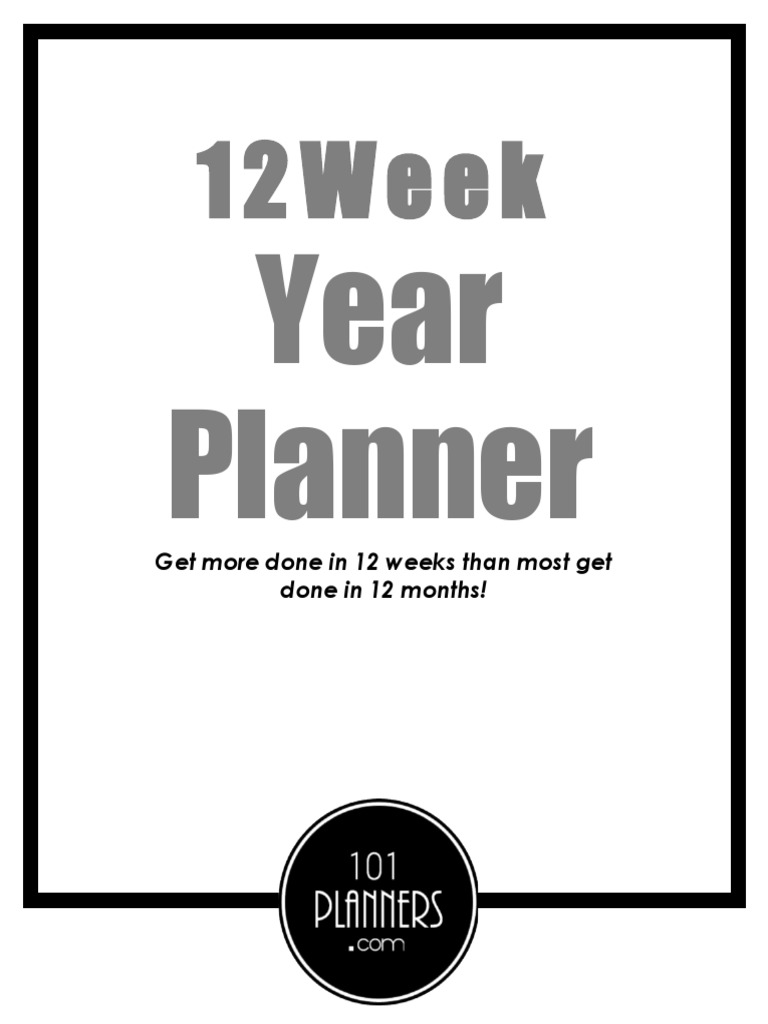 12 Week Year Planner | PDF