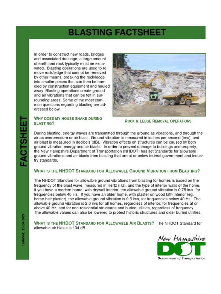Blasting Operations and Vibration Standards | PDF | Frequency | Hertz