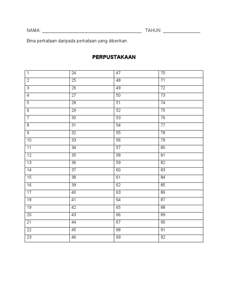 Bina Perkataan | PDF