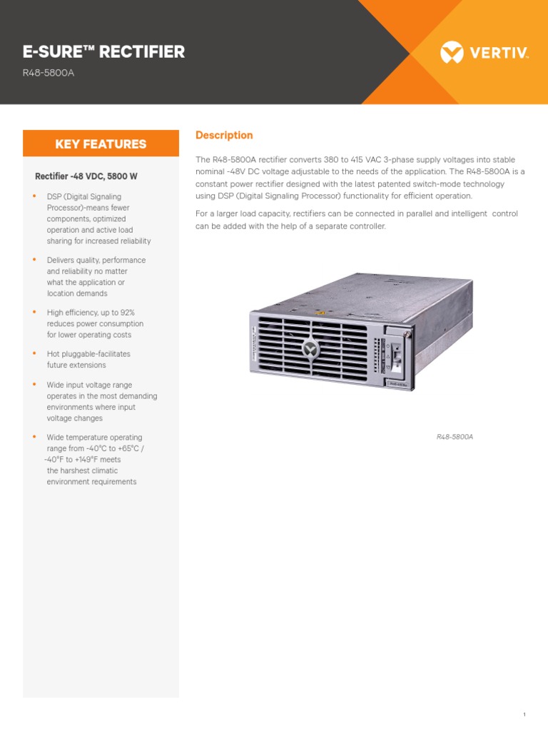 r48 5800a Datasheet | PDF | Rectifier | Digital Signal Processing