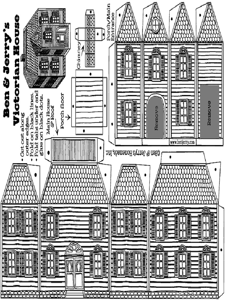 Gingerbread House To Print | PDF