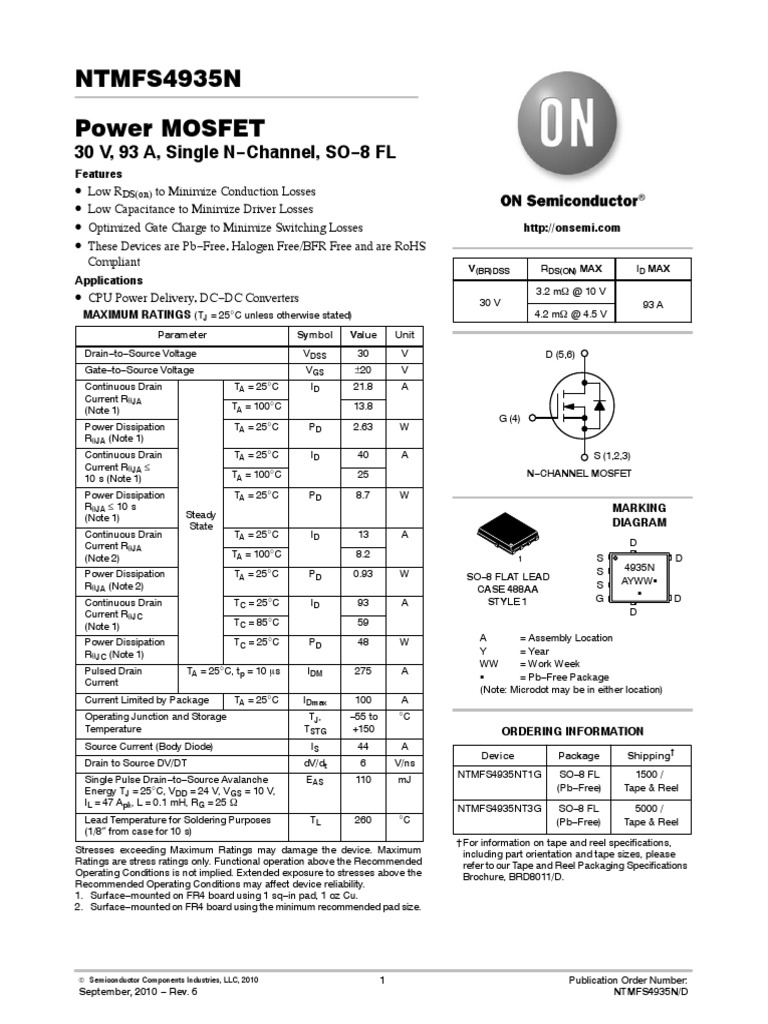 4935N DFN-8 | PDF | Field Effect Transistor | Diode