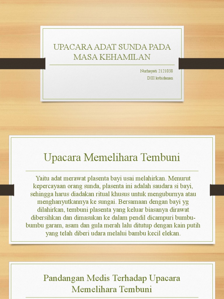 Upacara Tembuni Sunda: Tradisi & Medis | PDF