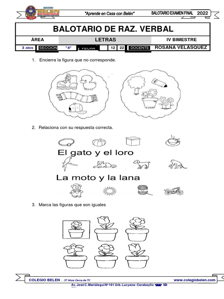 Balotario Iraz Verbal | PDF