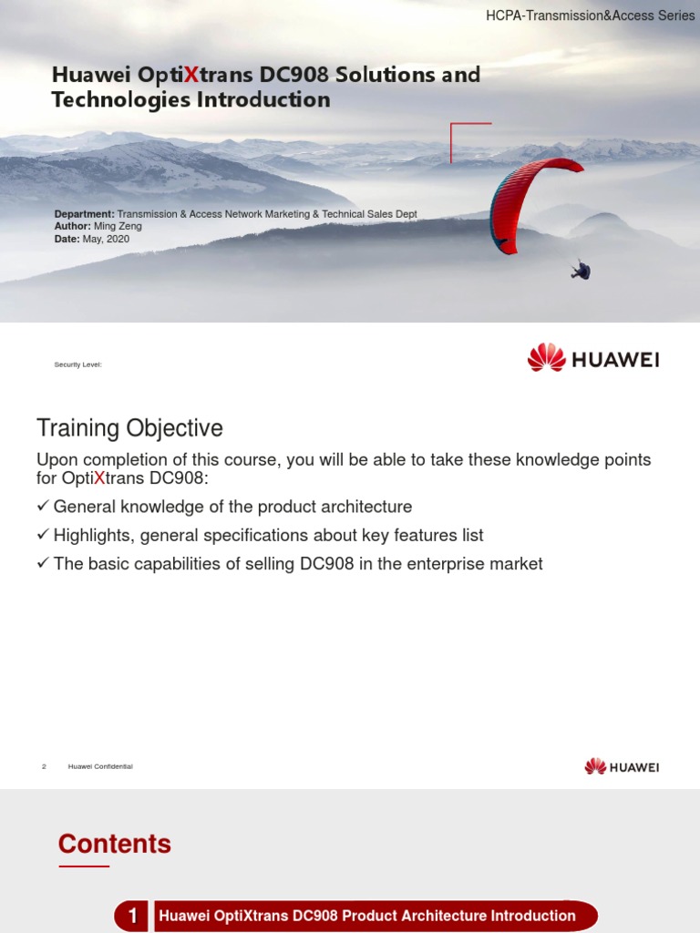 04 Huawei OptiXtrans DC908 Solutions and Technologies Introduction V1.4 | PDF | Computer Network ...