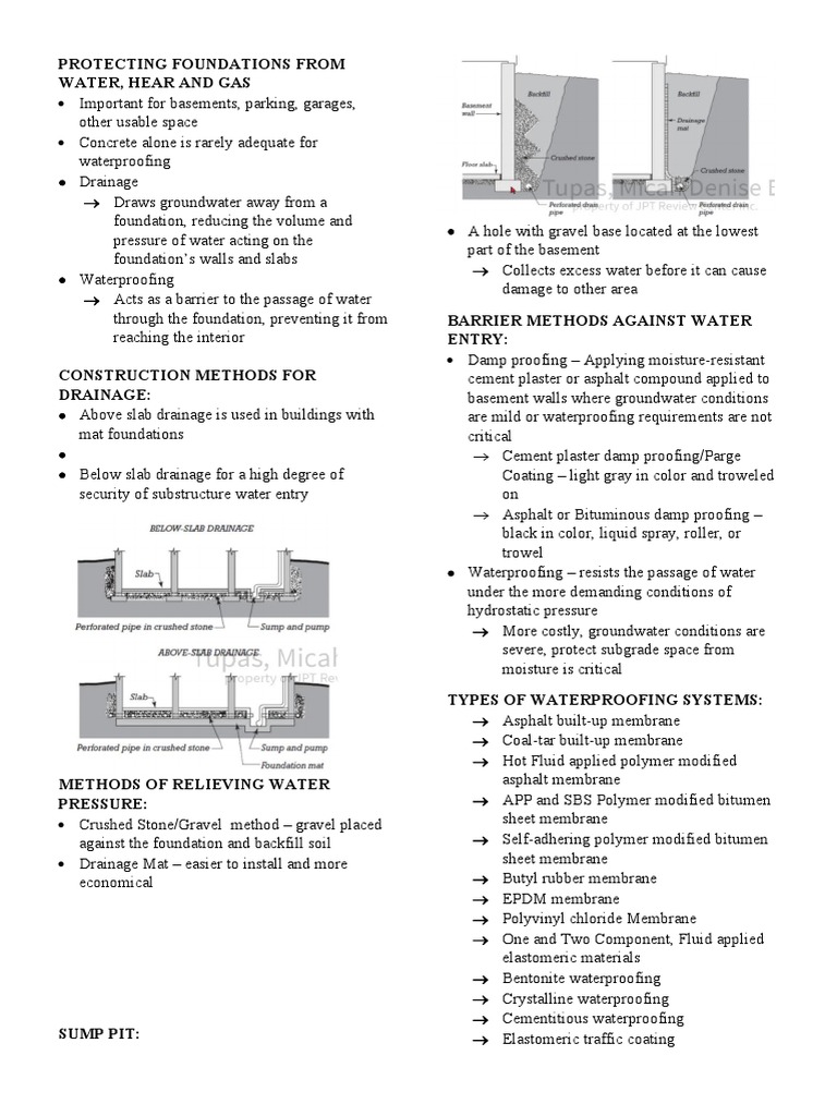 Waterproofing Building Tech Notes | PDF | Concrete | Asphalt