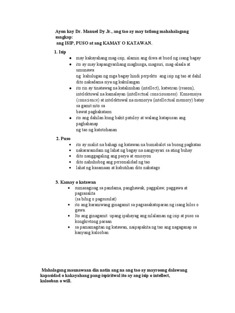 Isip at Kilos Loob With Cse Integration | PDF