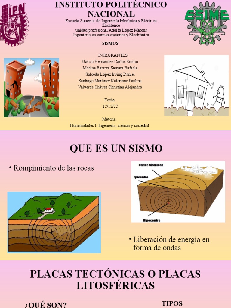 Presentación Sismos | PDF | Temblores | Tierra