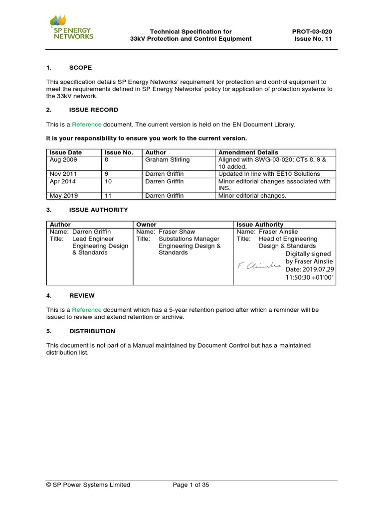 UK 33kV Protection Guide | PDF | Relay | Electrical Substation