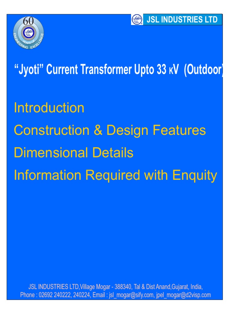 33kV Outdoor Current Transformer Overview | PDF | Transformer ...