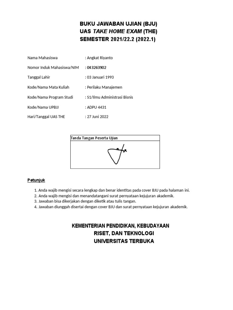 BJU Umum THE Ryan Perilaku Organisasi | PDF