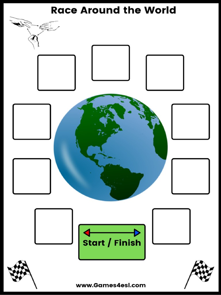 Board Game Blank Template Race Around The World | PDF