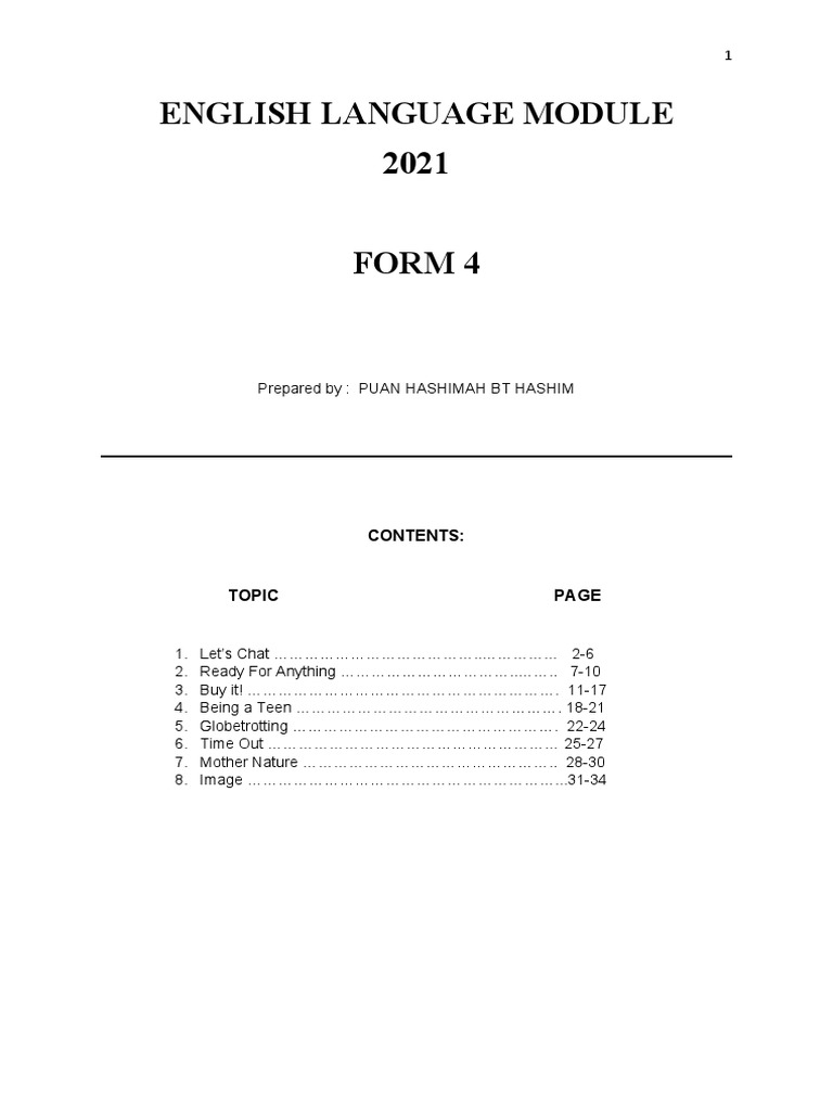 English Module f4 | PDF | Linguistics | Grammar