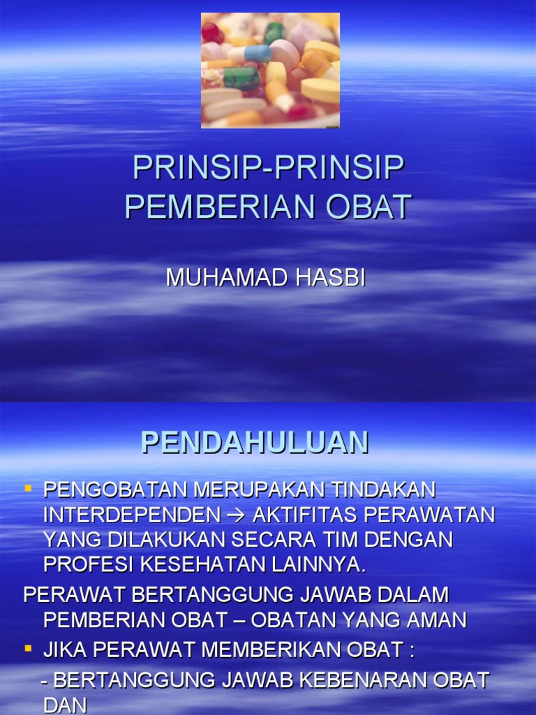 Prinsip Prinsip Pemberian Obat Pdf