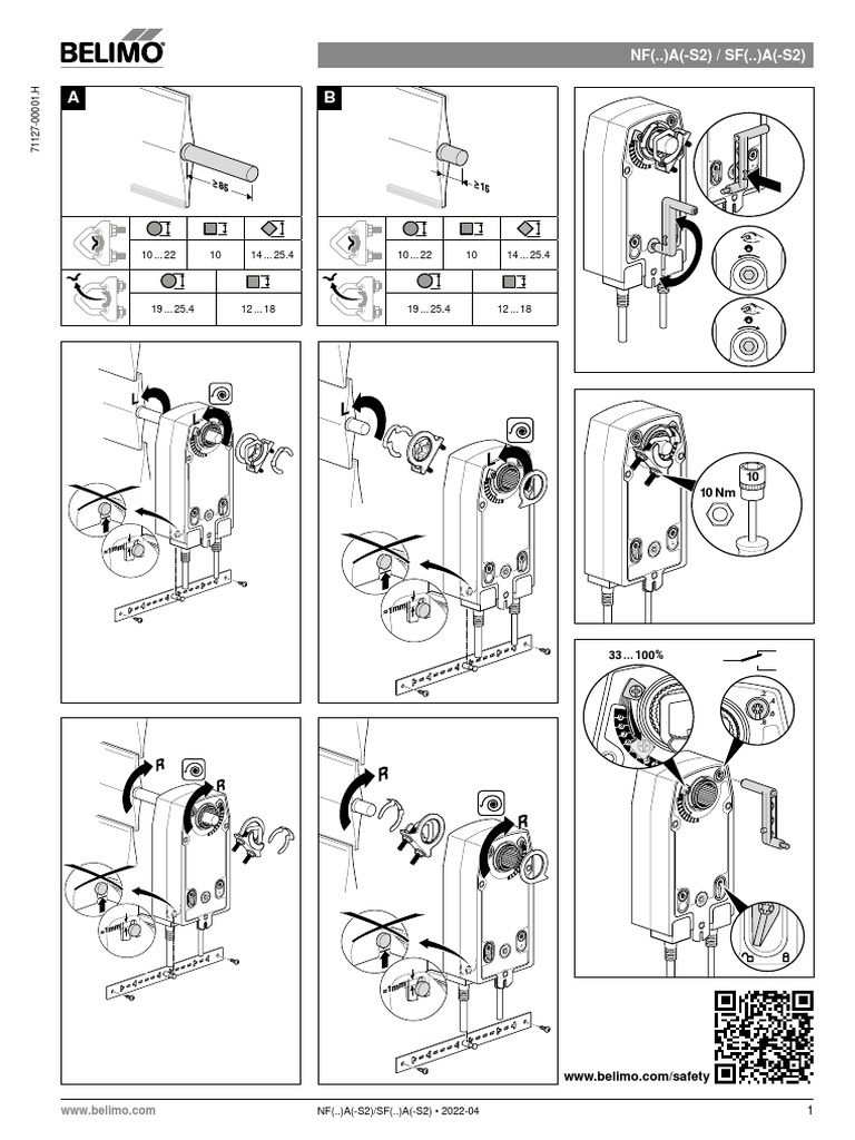 Belimo NF..A - S2 SF..A - S2 Installation-Instructions | PDF