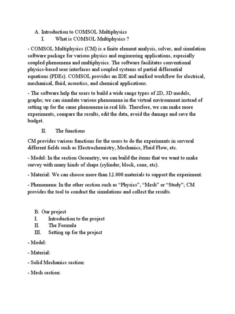 COMSOL Multiphysics | PDF