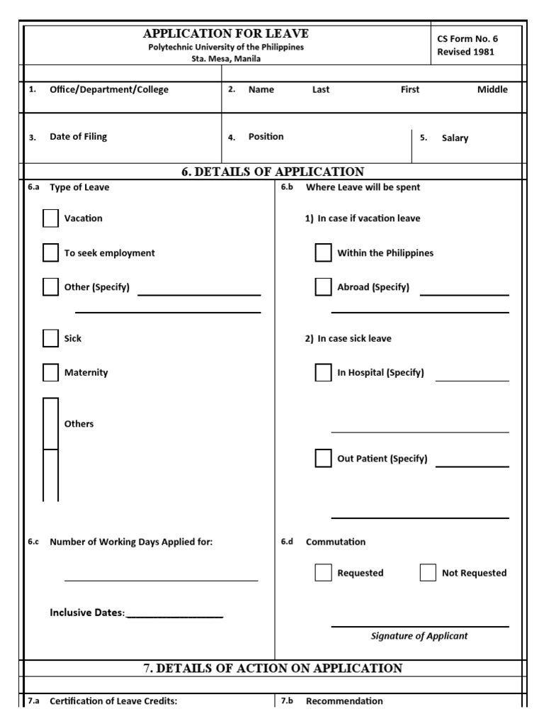 Leave Form | PDF | Sick Leave | Labor