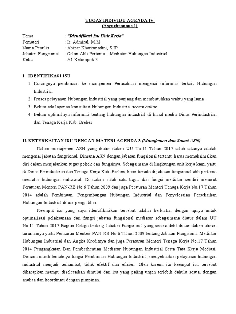 Tugas Individu Asynchronous 1 Agenda 4 | PDF