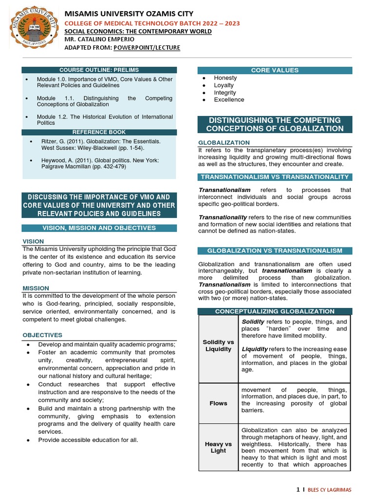 Soc Econ Transes Module 1 - 4 Final | PDF | European Union | Globalization