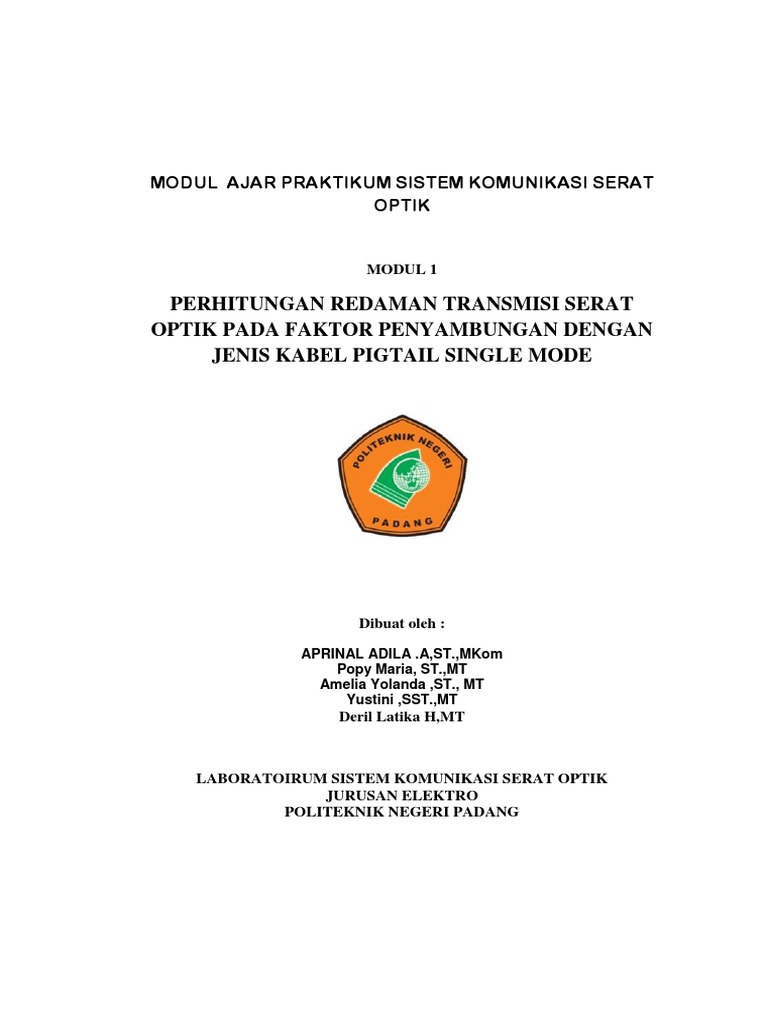 Perhitungan Redaman Fiber Optik | PDF | Komputer | Teknologi & Rekayasa