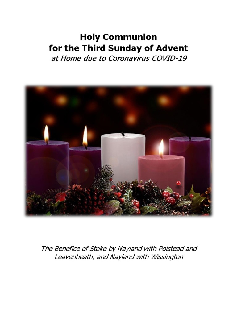 3rd Sunday of Advent Communion at Home | PDF | Eucharist | Lord's Prayer