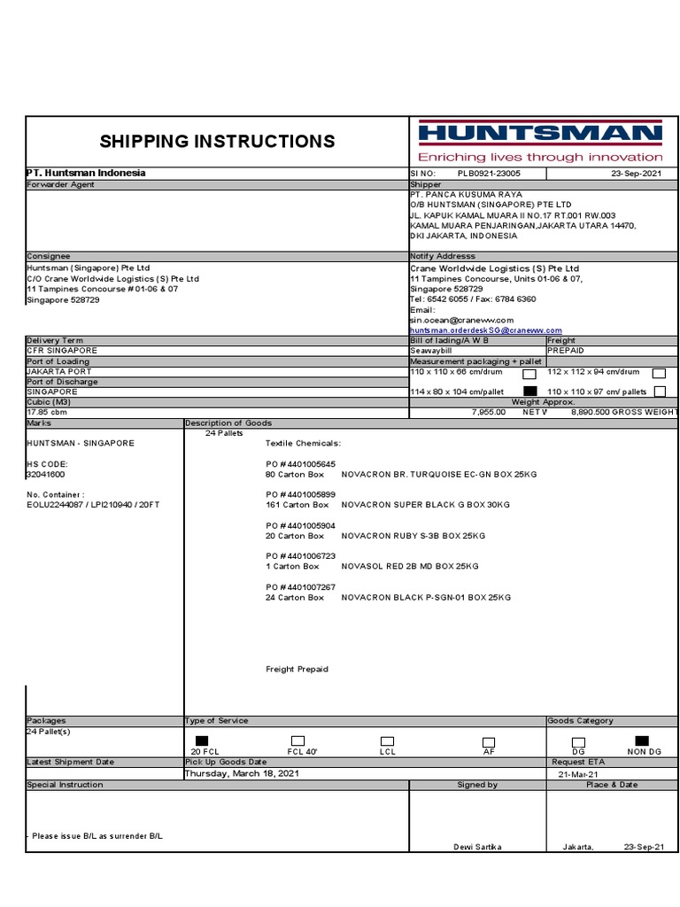 PLB0921-23005-FCL20-SG51-SI | PDF | Cargo | Manufactured Goods